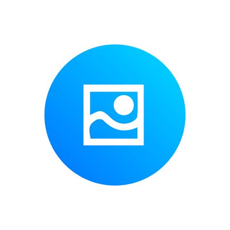 Image Icon On Blue Gradient Shape 53208304 Png
