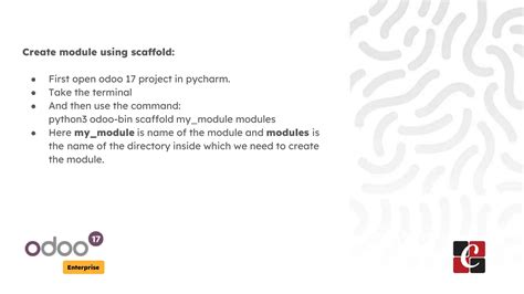 How To Build A Module In Odoo 17 Using The Scaffold Method Ppt