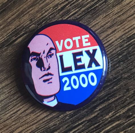Superman Vote Lex Luthor For President 2000 Dc Promo Pinback Button New