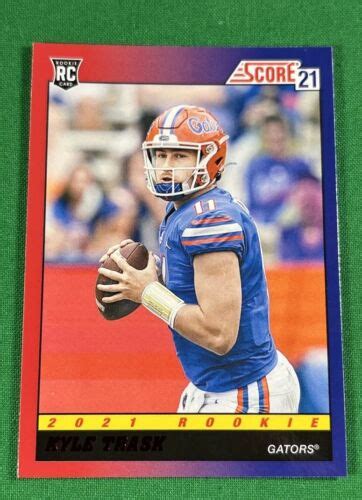 Kyle Trask Sp Rc 2021 Score Red Parallel Retro Rookie Insert Tb10