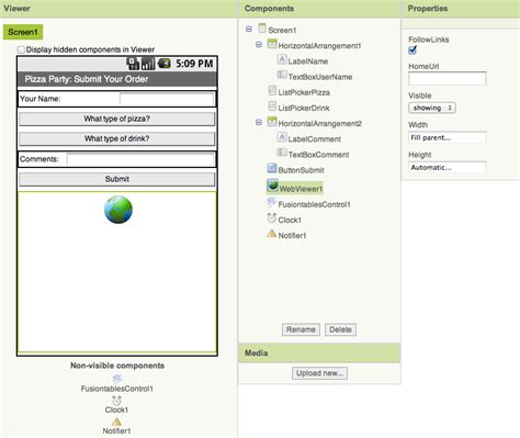 Pizza Party With Fusion Tables Explore MIT App Inventor