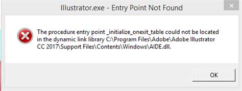 Solved Photoshop CC Bit Entry Point Not Found Adobe Product Community