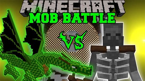 Mutant Skeleton Vs Green Dragon Minecraft Mob Battles Mutant