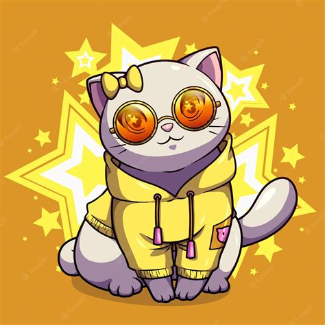 Premium Vector Little Kitten Design Cute Cat Couple Friend Cartoon