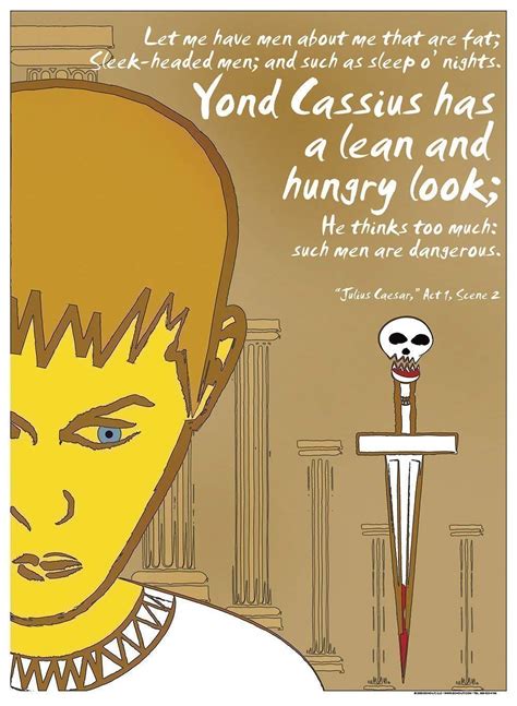 Shakespeare Caesar Lean And Hungry Quote Literary Art