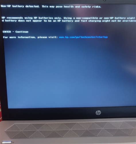Non Hp Battery Detected This May Pose Health And Safety Ris Hp