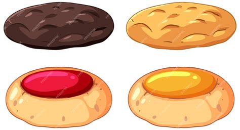 Free Vector Set Of Cookie Biscuit