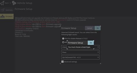 Cannot Update Qiotek Zealot H743 To Arduplane 423 Using Standard