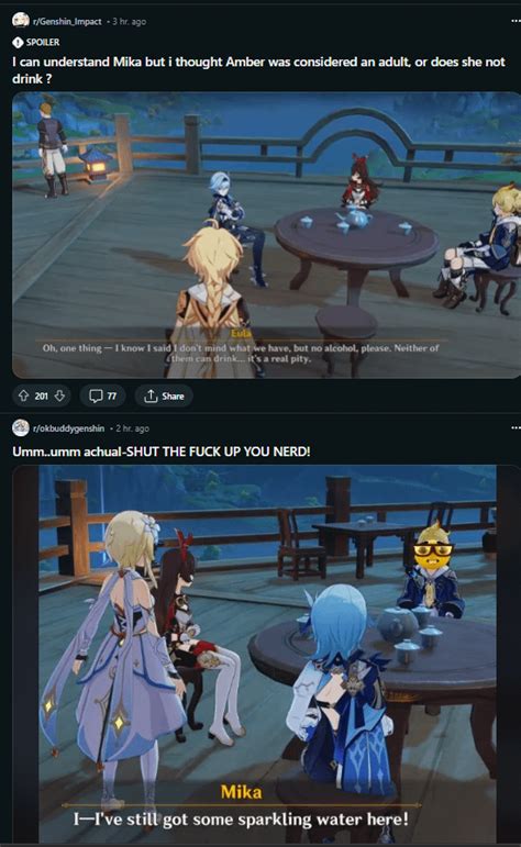 Umm Umm Achual Shut The Fuck Up You Nerd R Okbuddygenshin