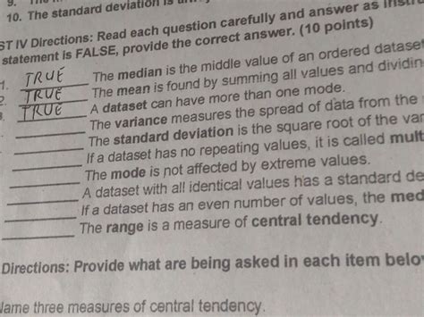 1 TRUE The Median Is The Middle Value Of An StudyX