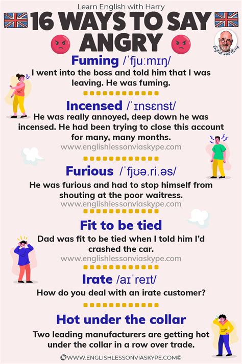 Advanced Ways To Say Angry In English • Study English Advanced Level