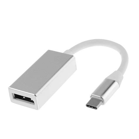 Unihappy Adapter Cable USB C Type C To DP Adapter K Male To Female Converter Cable Silver