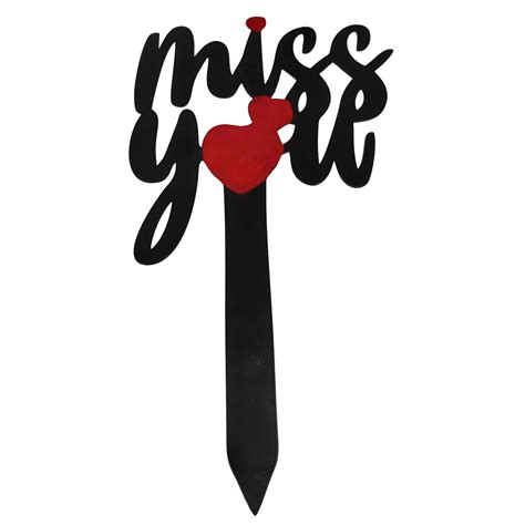 Hesroicy Garden Stake Hollow Out Roseheart Letter Design Decorative