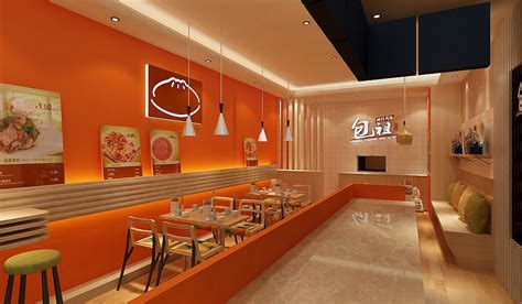 包子店面效果图 包子的新特色 餐饮设计星空工作室 站酷zcool