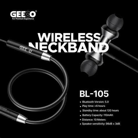 Geeoo Bl 105 Magnetic Lock Neckband In Ear Earphone Price In Bangladesh Hojoborolo