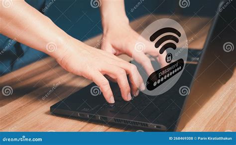 Man Using A Computer Laptop To Connect To Wifi And Waiting To Loading