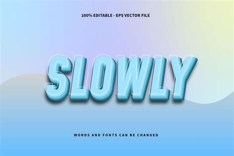 Premium Vector Slowly Editable Text Effect Emboss Cartoon Style