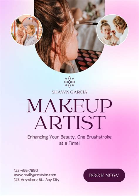 Free To Print Makeup Artist Poster Templates Canva