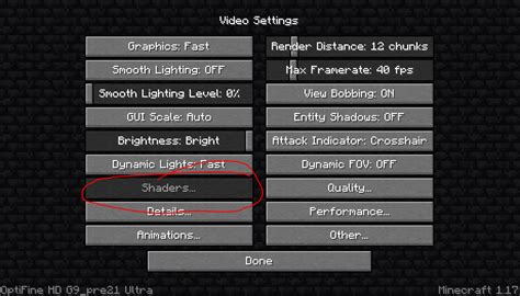 shaders not working r tlauncher