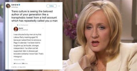 Fans Furious With Jk Rowling Over Tweet Ridiculing Transwomen As ‘men In Dresses The Canary