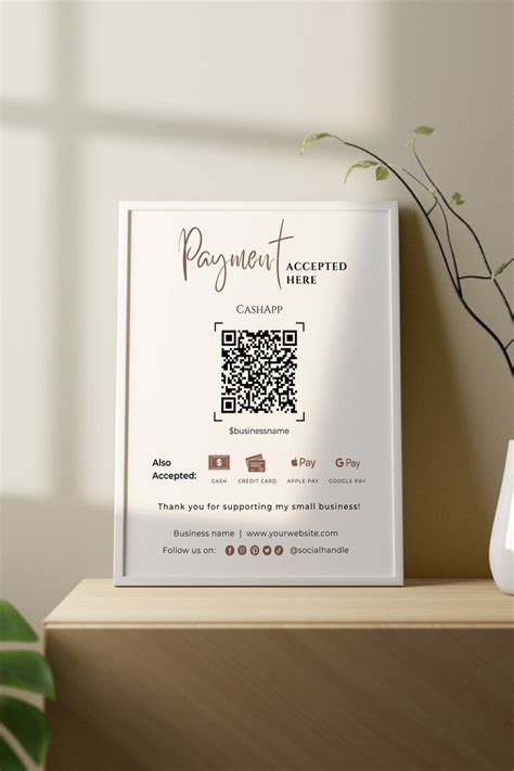 Scan To Pay Template QR Code Sign Scan To Pay QR Code Scan To Pay Sign Venmo QR Code Sign
