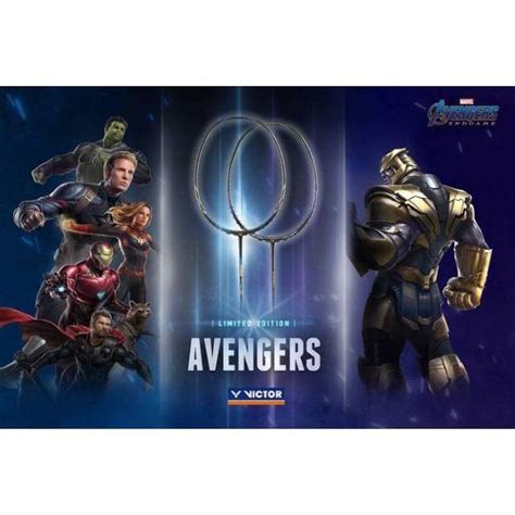Jual Raket Badminton Bulutangkis Victor Avengers Thanos Full Set