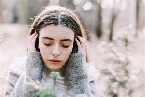 Beautiful Dreamy Girl Portrait Romantic Portrait Of A Beautiful Girl