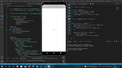 Flutter Web Socket App Using Nodejs Youtube