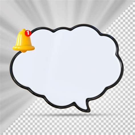 Premium Psd Speech Notification Balloon Text