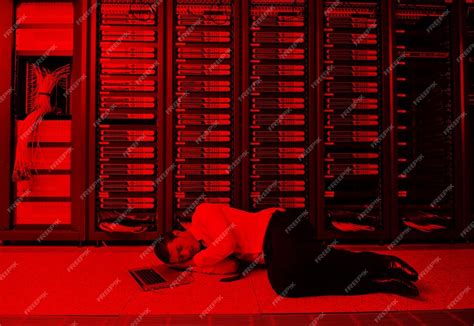 Premium Photo System Fail Situation In Network Server Room