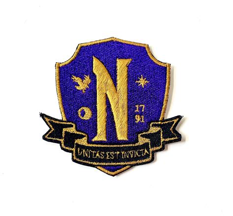 Nevermore Academy Wednesday Addams Never More School Crest Etsy