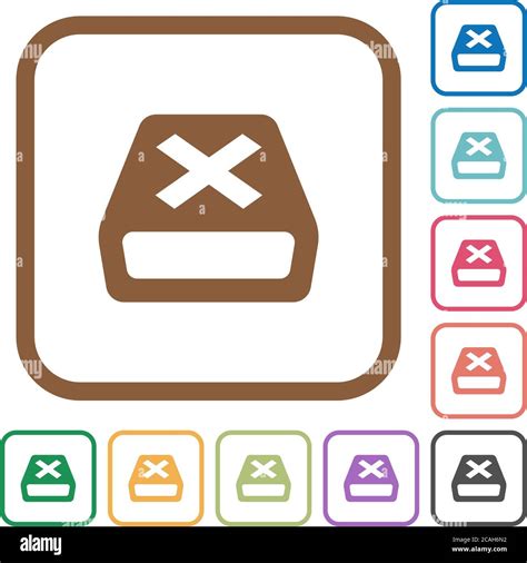 Uninstall Simple Icons In Color Rounded Square Frames On White