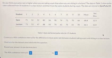 Solved Do You Think Your Pulse Rate Is Higher When You Are Chegg Com