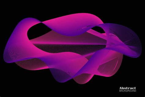 Abstract Background With Dynamic Linear Waves Vector Illustration In Flat Minimalistic Style