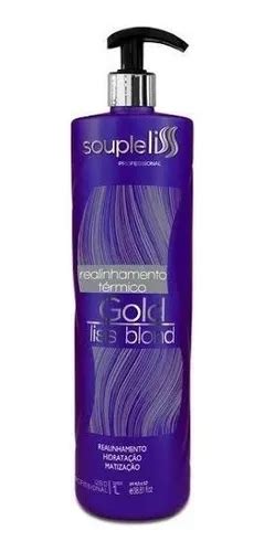 Realinhamento Blond Térmico Matizador Gold Free Souple Liss Parcelamento sem juros