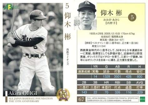 67 レギュラーカード ： 仰木彬の取り扱い店舗一覧中古・新品通販の駿河屋