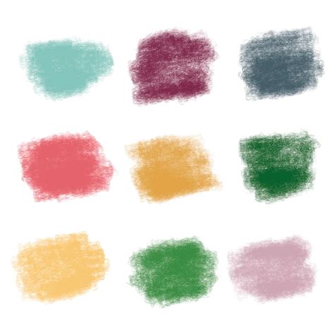 생생한 색상의 브러시 획 텍스처 무료 벡터