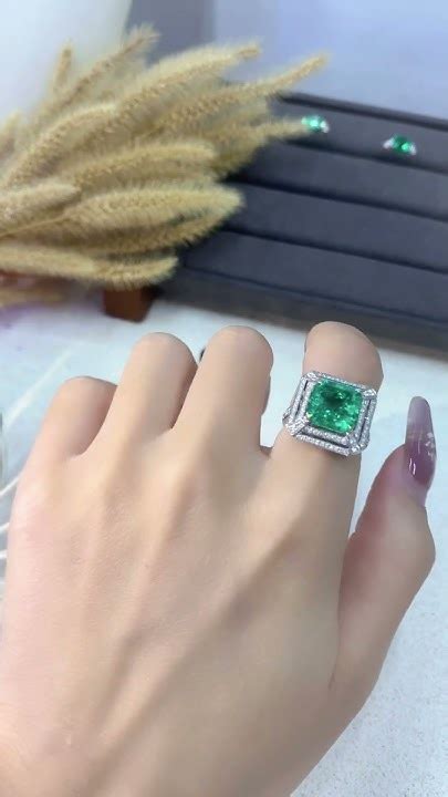 4ct Asscher Shape Lab Grown Emerald Ring Messijewelry Ring Emeraldring Jewelrydesign Jewelry