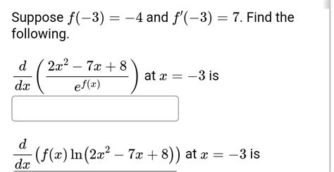 solved suppose f 3 4 ﻿and f 3 7 ﻿find the