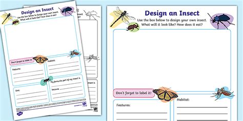 Grade 3 Life Skills Term 2 Design An Insect Worksheet Caps