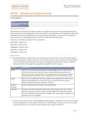 AP08 Assignment Release 2 Pdf AP08 Advanced Programming ASSIGNMENT