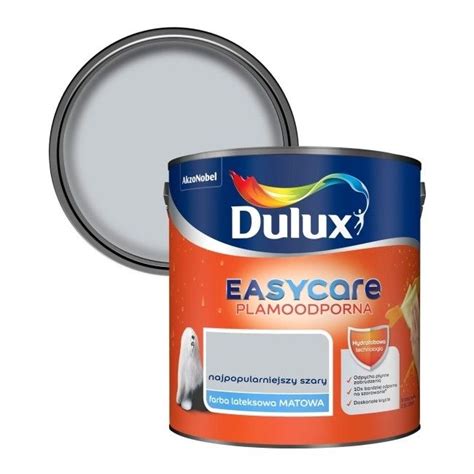 Farba Dulux EasyCare Najpopularniejszy Szary 2 5 L Farby Kolorowe