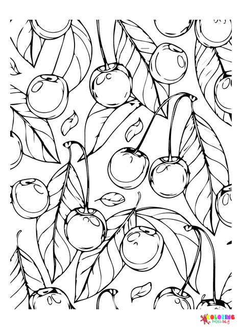 Cherries Coloring Pages