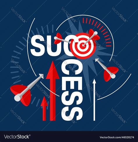 Success Business Concept In Abstract Style Vector Image
