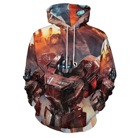 Transformers Hoodie 3d Print Pullover Hooded Long Sleeve Sweatshirts