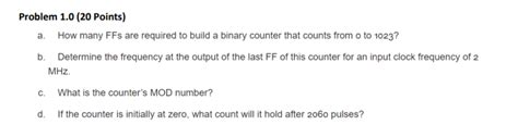 Solved Problem 10 20 Points A How Many Ffs Are Required