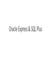 Oracle Express SQL Plus Installation User Data Limits And Course Hero