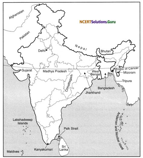 Ncert Solutions For Class 9 Social Science Geography Chapter 1 India