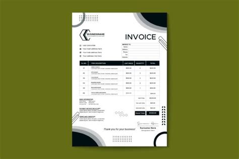 Business Consultant Invoice Template Graphic By Ju Design Creative Fabrica