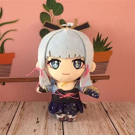 Genshin Impact Kamisato Ayaka ยัดตุ๊กตาอะนิเมะน่ารักหมอนของเล่นผ้า